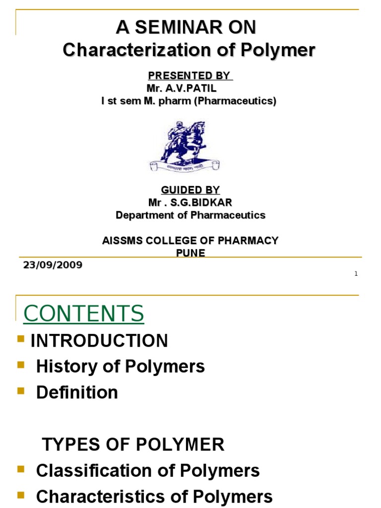 Polymer Characterization Techniques | PDF | Polymers | Differential ...