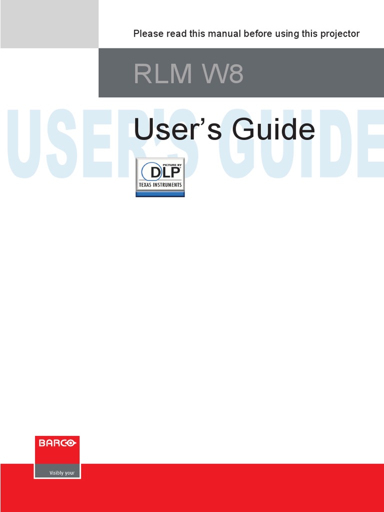 Barco UserGuide TDE4742 01 Barco-RLM-W8 | PDF | Video | Rgb Color Model
