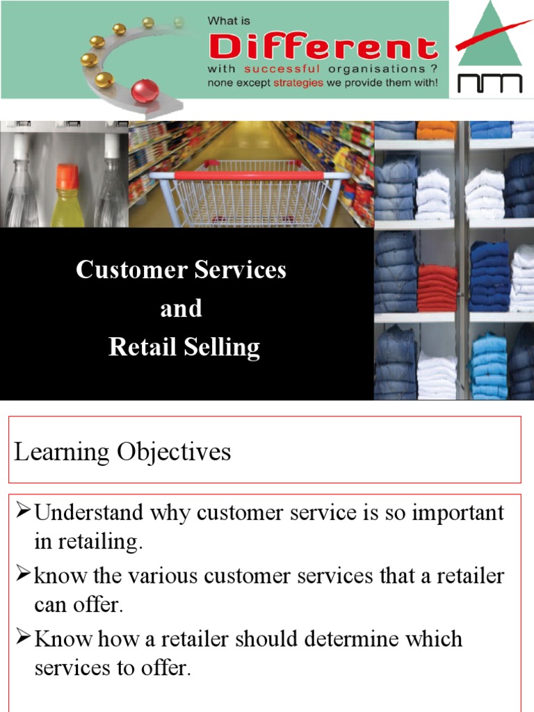 Customer Services and Retail Selling | PDF | Sales | Retail