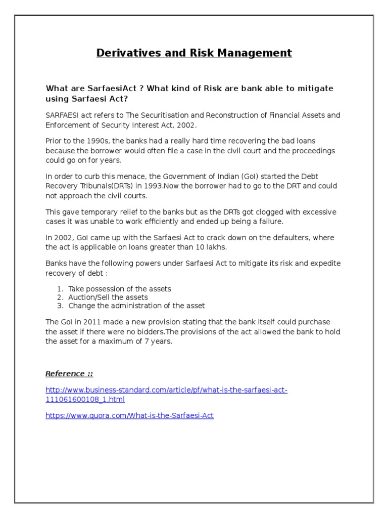 Derivative and Risk Management | PDF