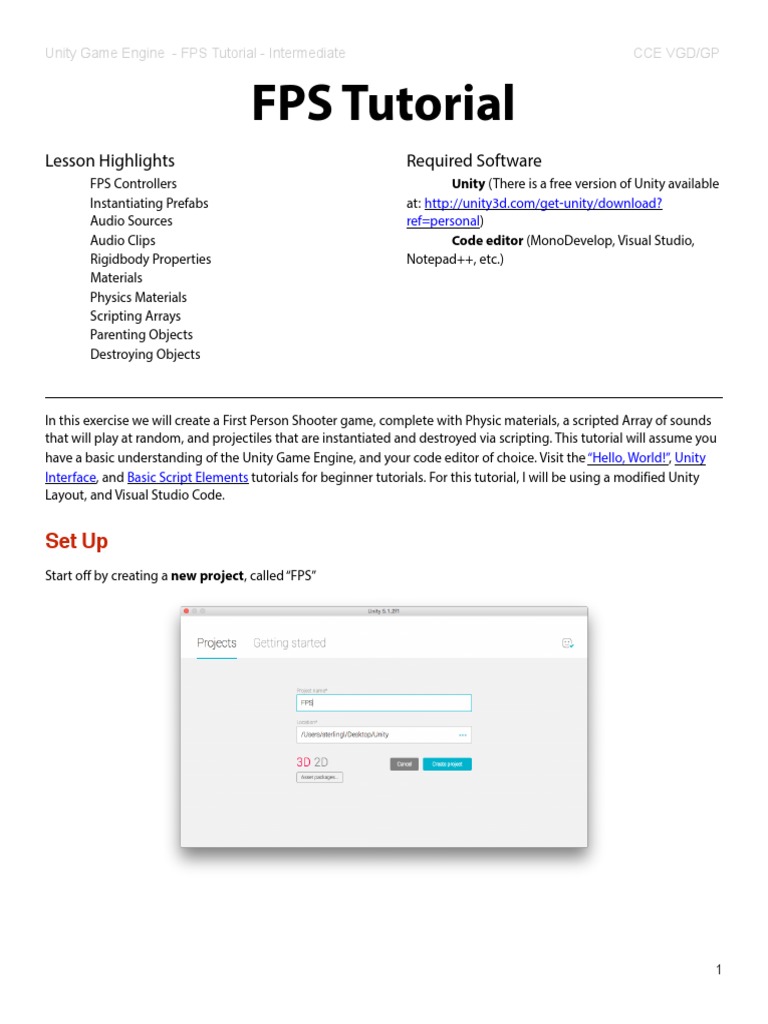 Fps Tutorial Pdf Computer Programming Software
