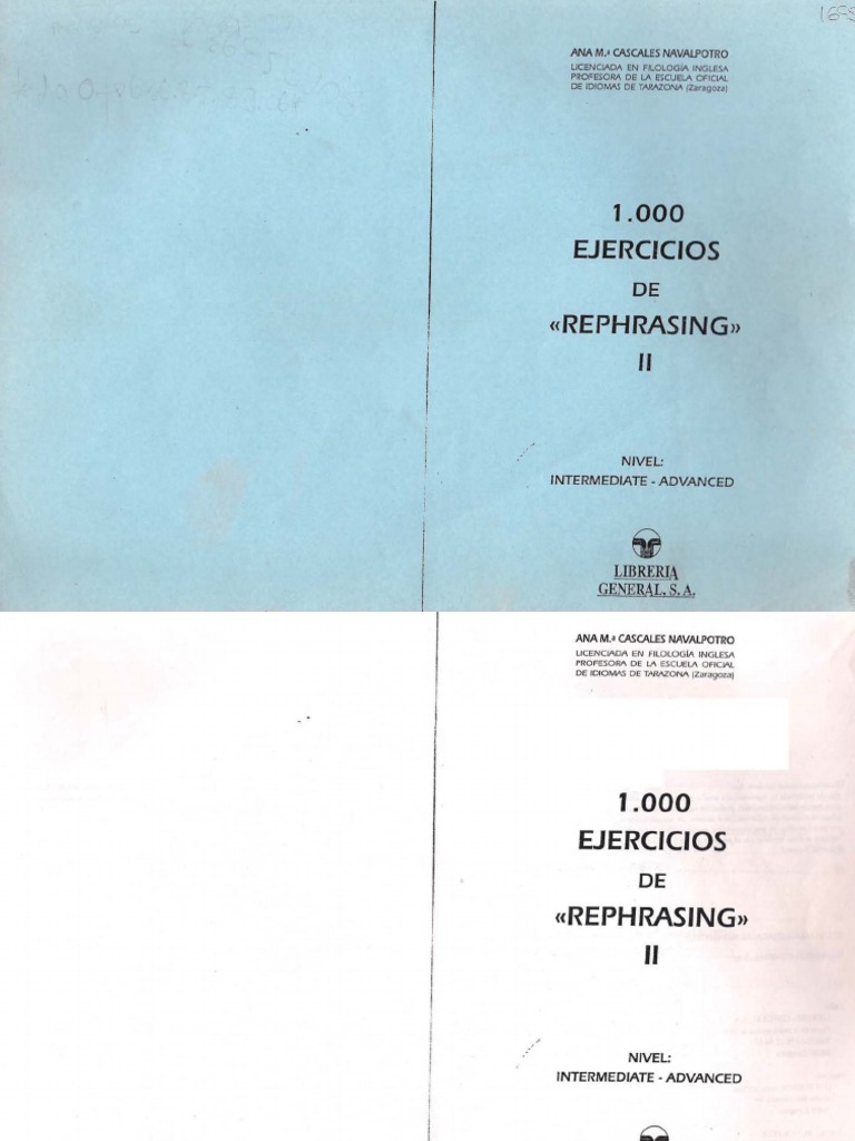 1000 Ejercicios de REPHRASING II Intermediate Advanced | PDF | Naturaleza | Ocio