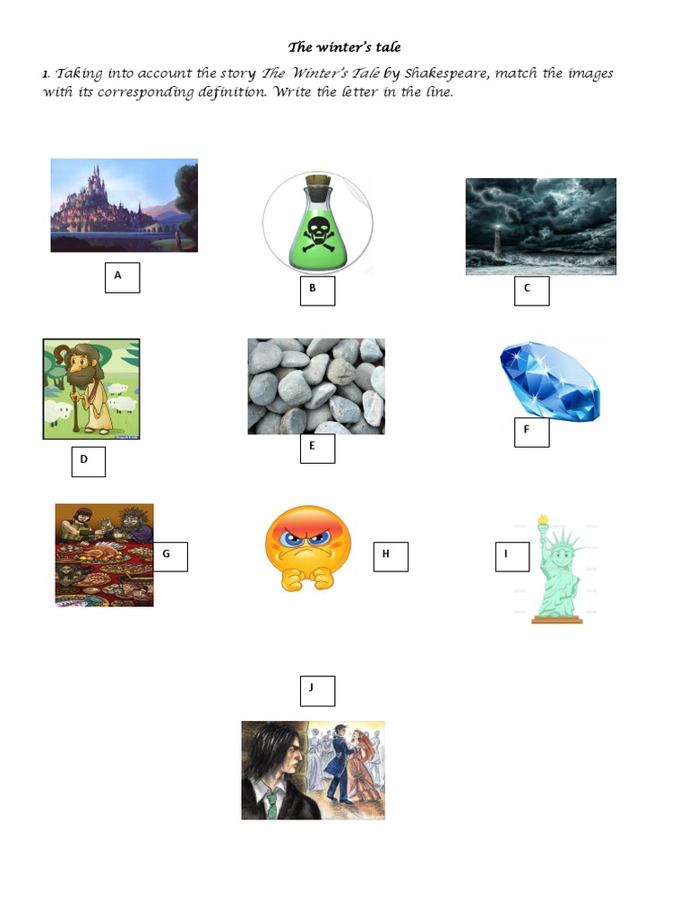 Shakespeare's Winter's Tale Vocabulary Quiz | PDF | General Fiction