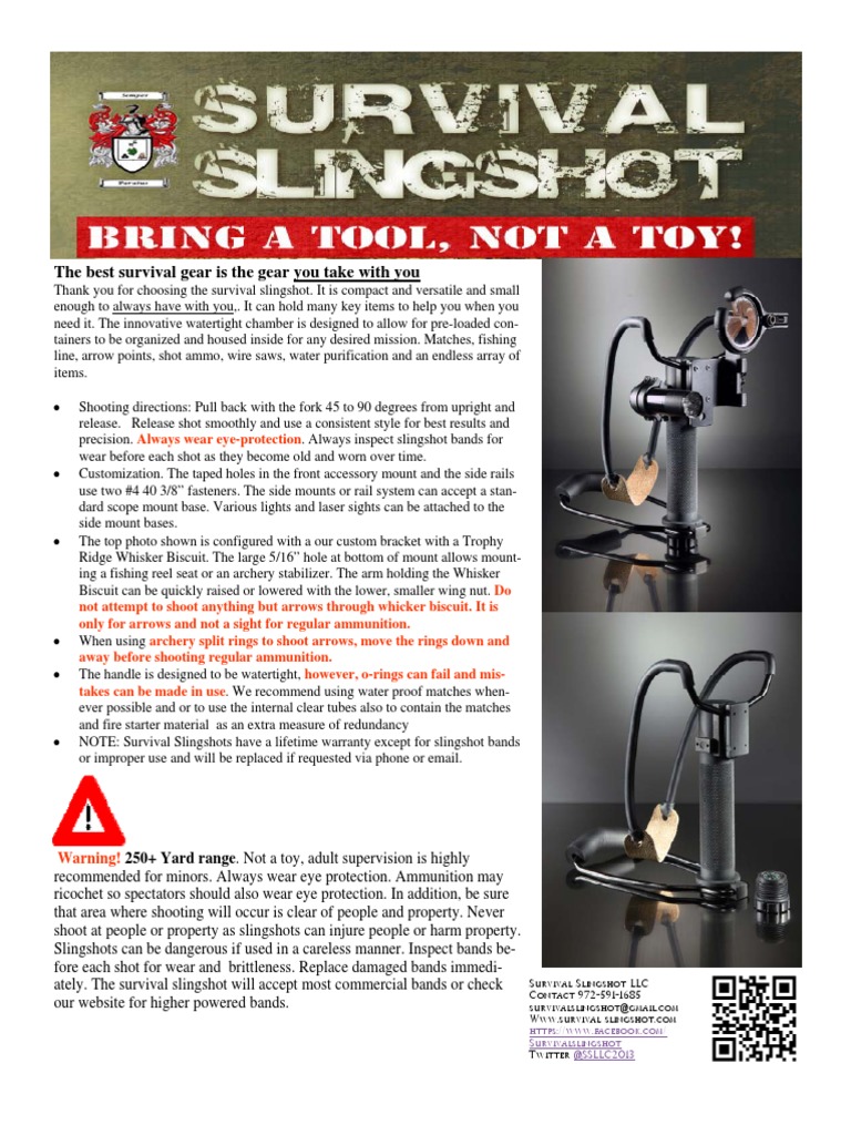 Survival Slingshot Instructions and Customization Guide 2014 | PDF ...