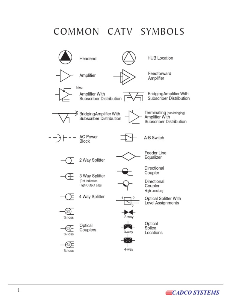 Common CATV Symbols and Diagrams | PDF | Computers