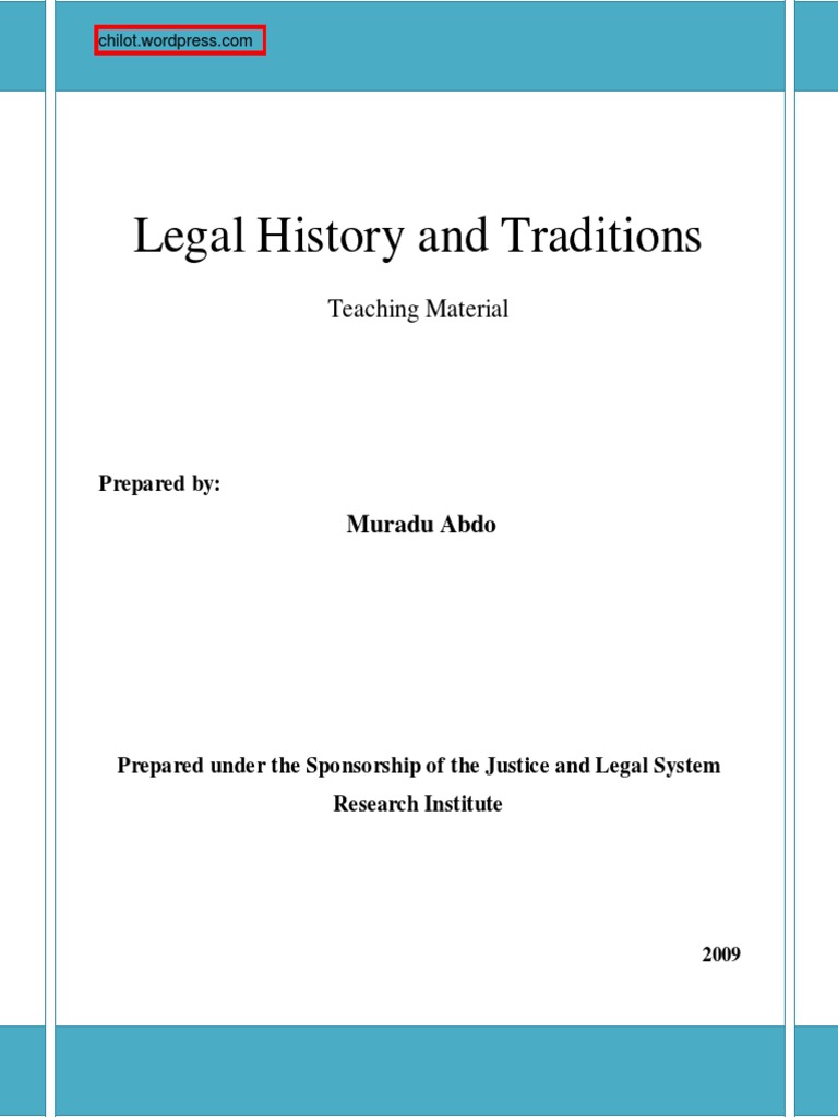 Legal History and Traditions PDF | PDF | Expert | Cognitive Science