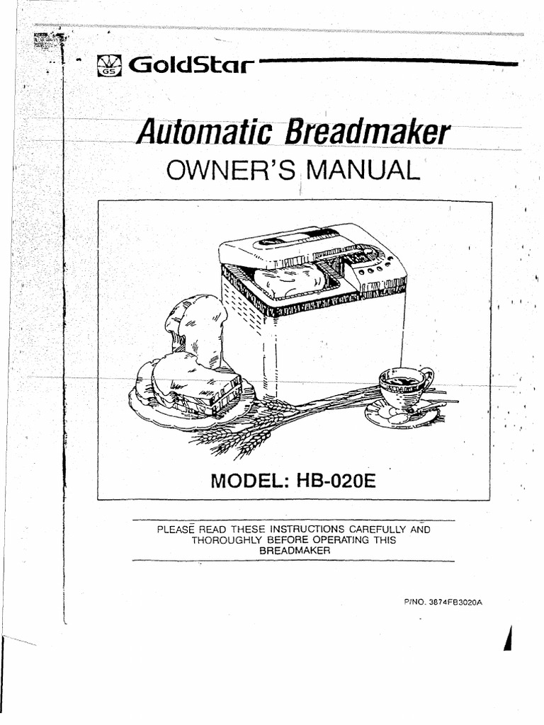 Goldstar Automatic Breadmaker Manual | PDF | Breads | Dough