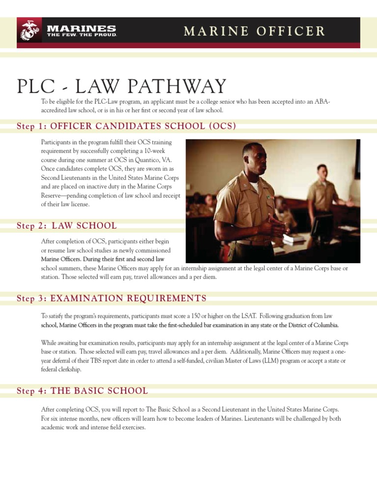 USMC PLC Law | Vocational Education | Military Of The United States