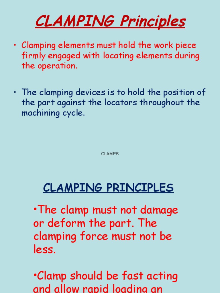 Types and Principles of Clamps | PDF | Machines | Screw