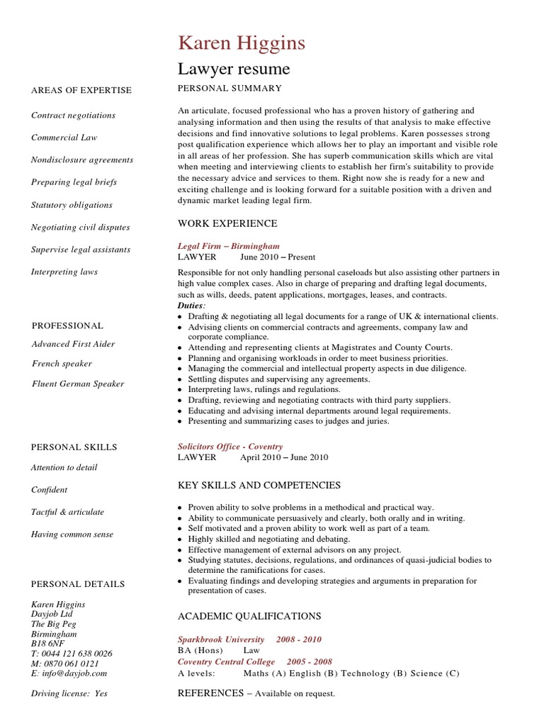 Lawyer Resume Template PDF | PDF | Law Firm | Lawyer