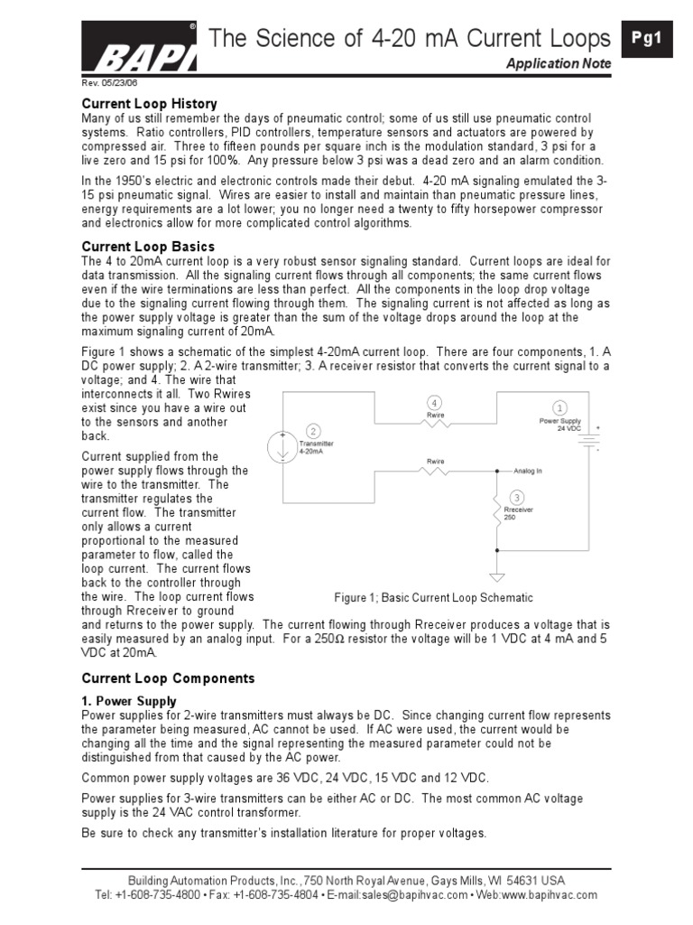 Science of 4 20 MA Current Loop | Download Free PDF | Electrical ...