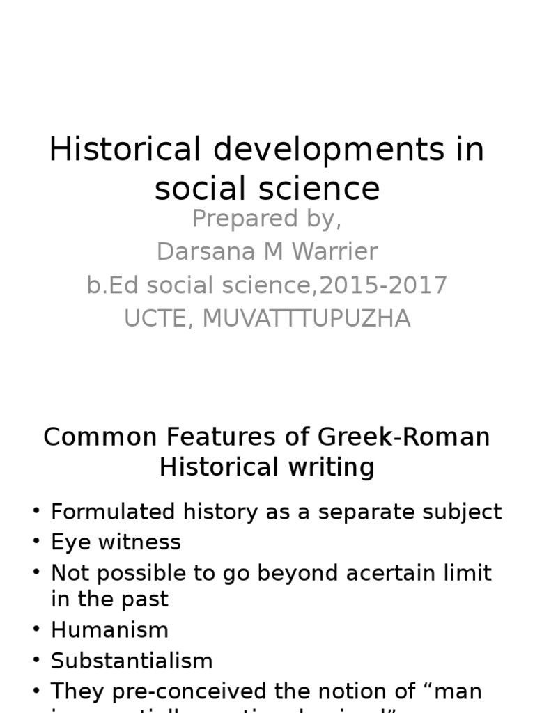 Historical Developments in Social Science | PDF | Social Science | Science