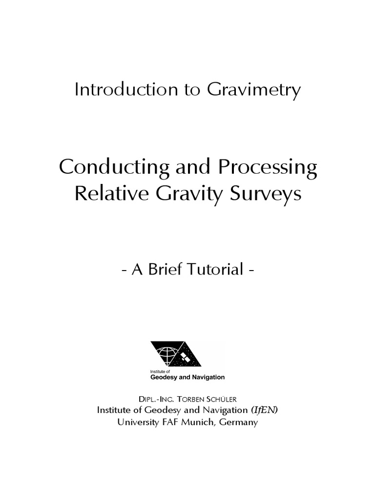 Rel Grav Tutorial | PDF | Calibration | Surveying