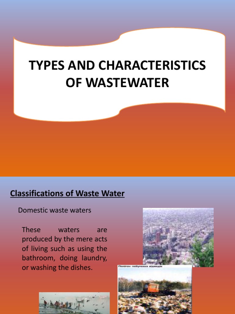 Lecture 13. Types ND Characterization of Wastewater1 | PDF | Sewage ...