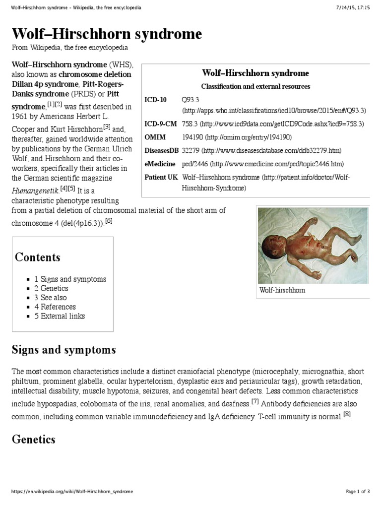 Wolf–Hirschhorn syndrome
