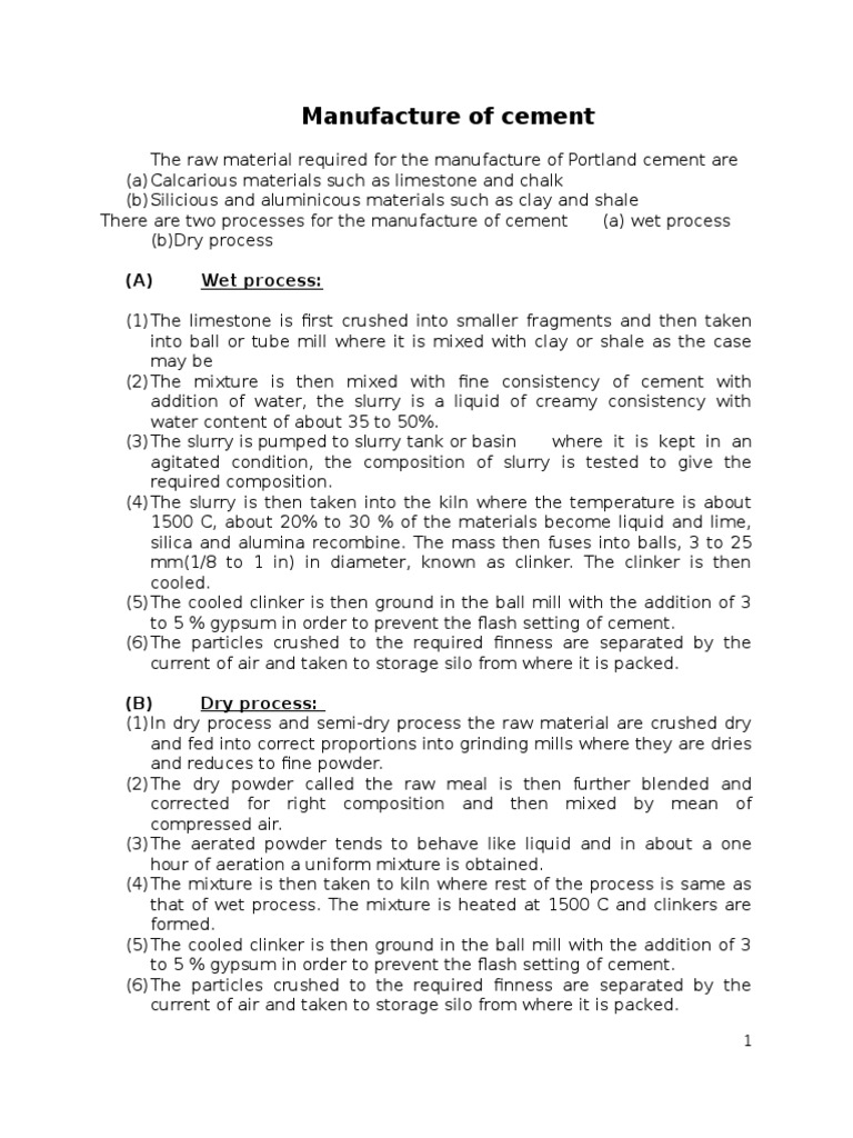Concrete Technology Notes 2 | PDF | Concrete | Mill (Grinding)