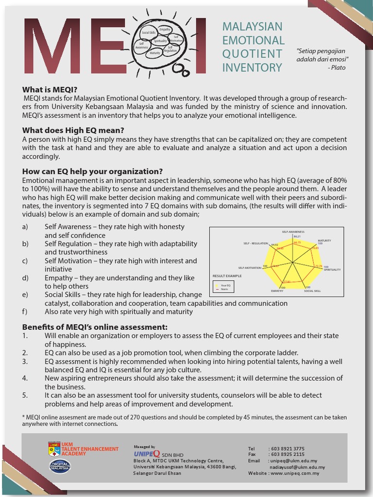 Malaysian Emotional Quotient Inventory: What Is MEQI? | PDF | Self ...
