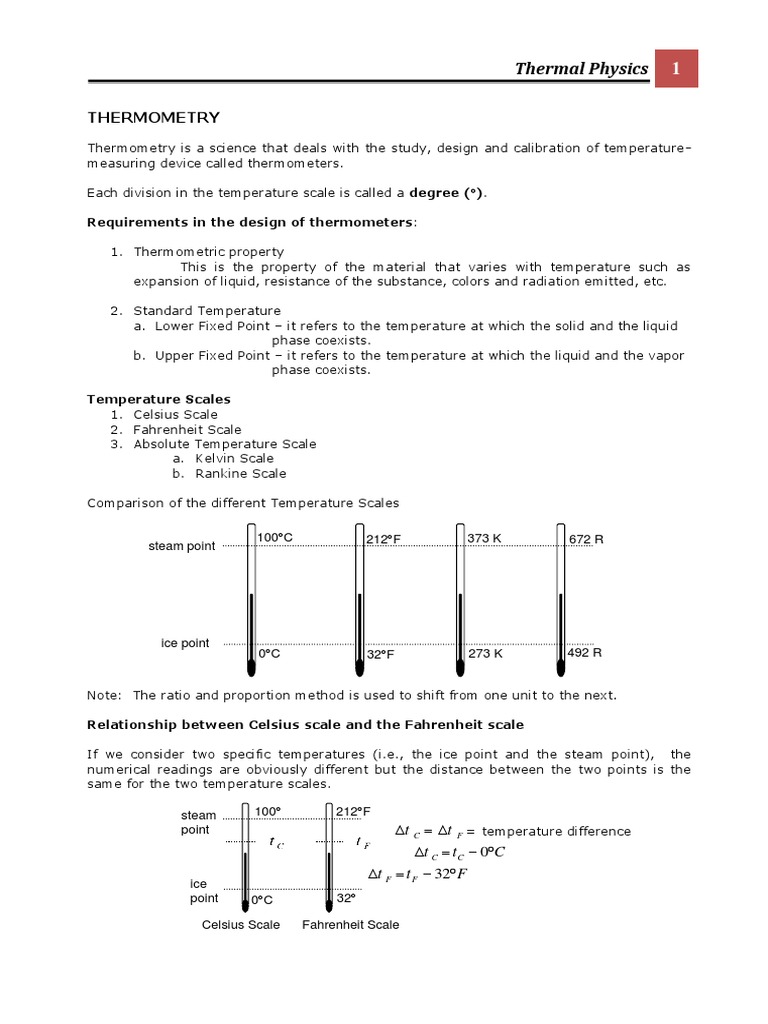 Thermal Physics Guide | PDF | Thermal Expansion | Heat Transfer