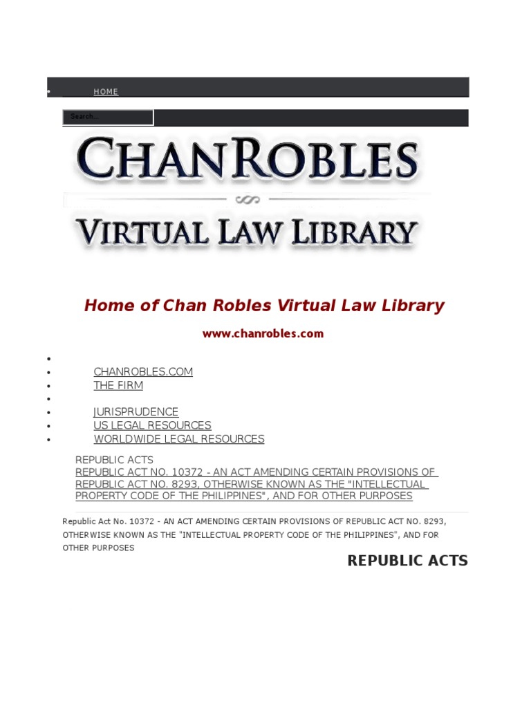 Ra 10372 | PDF | Copyright Infringement | Copyright