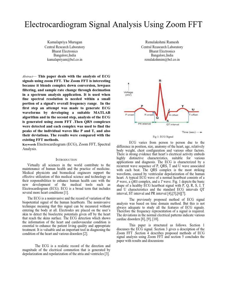 FFT Ecg | PDF | Electrocardiography | Spectral Density