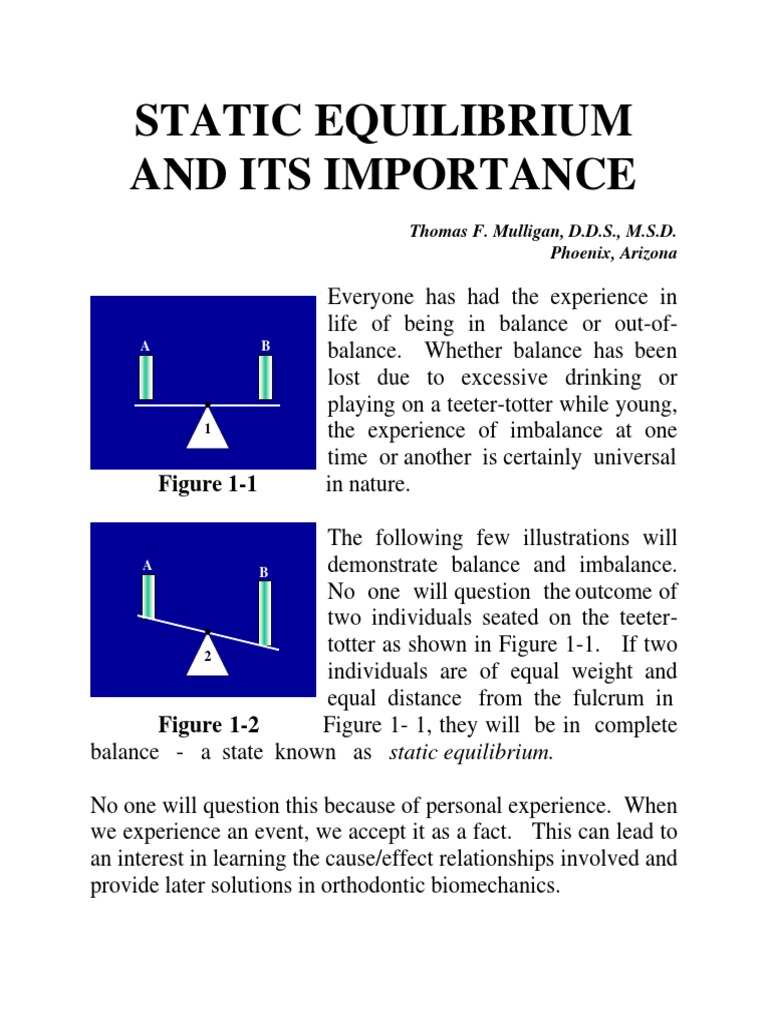 Static Equilibrium and It's Importance - Mulligan-2.pdf | Orthodontics ...