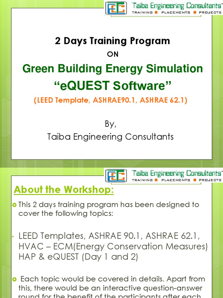 Energy Simulation Training | PDF