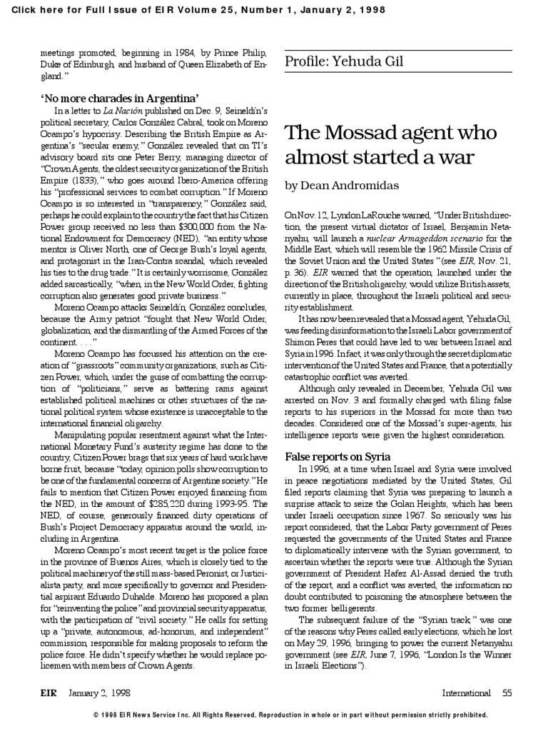 The Mossad Agent Who Almost Started a War | Mossad | Prime Minister Of ...