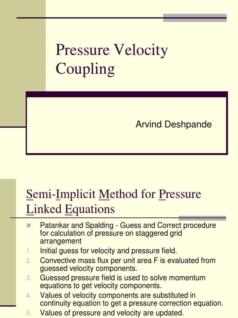 Pressure Velocity Coupling | PDF | Algorithms And Data Structures | Teaching Mathematics