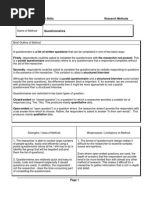 Structured Questionnaires | PDF | Questionnaire | Survey Methodology