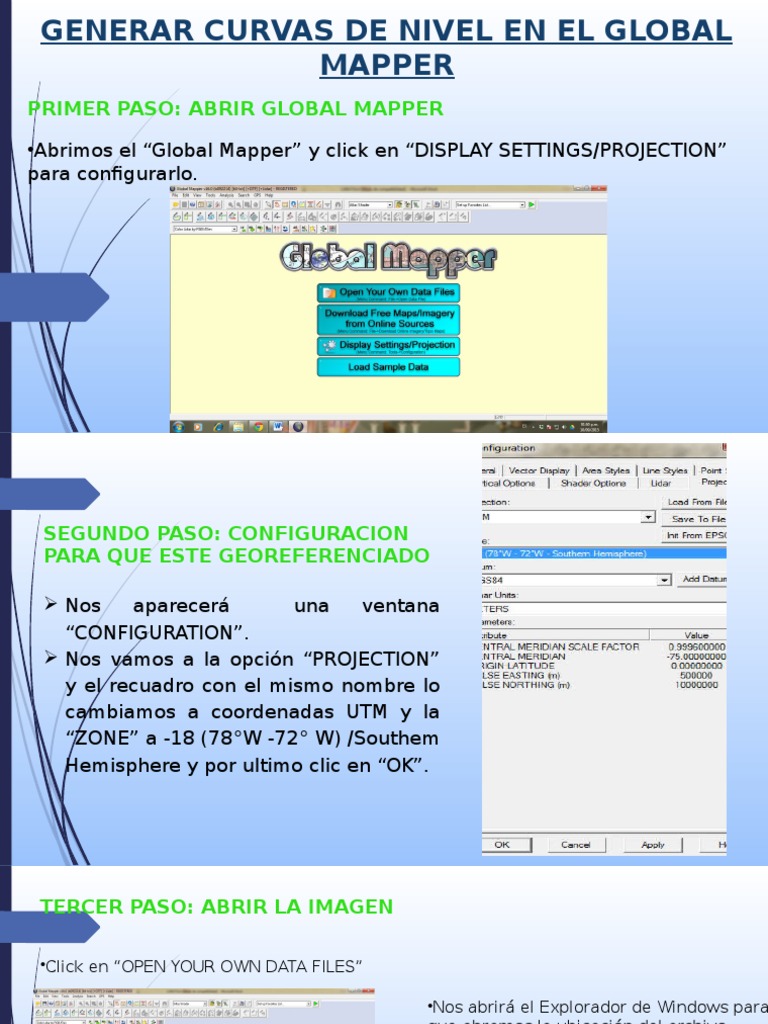 Global Mapper - Pasos | PDF