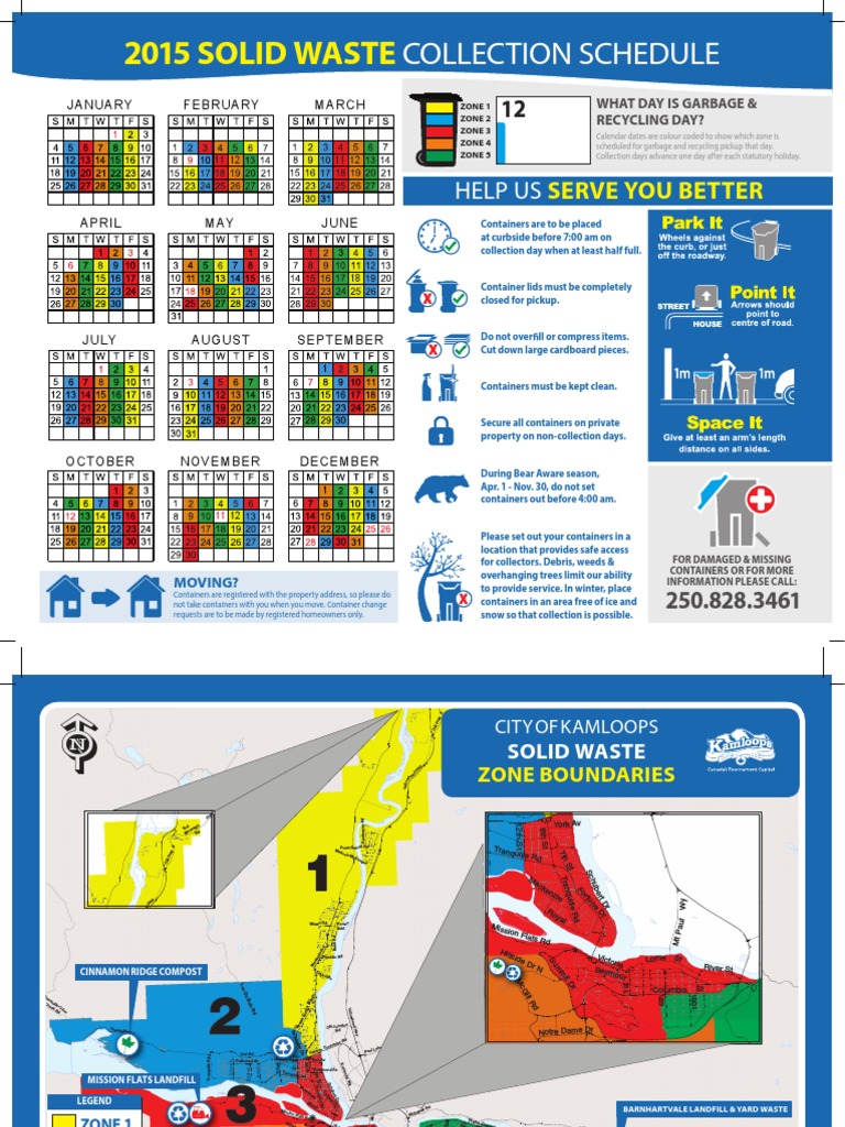 2015 Solid Waste: Collection Schedule | PDF | Recycling | Paint