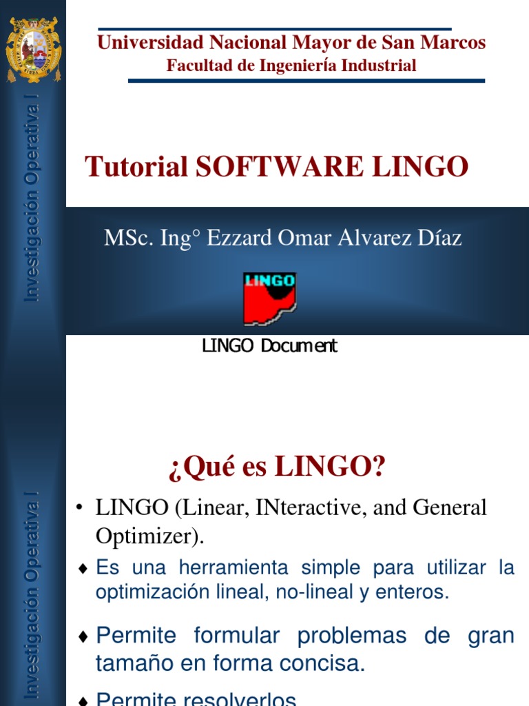 Lingo Tutorial | PDF | La investigación de operaciones | Función ...