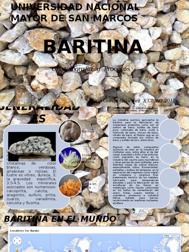 Propiedades y Usos de la Baritina | PDF | Roca (geología) | Minerales