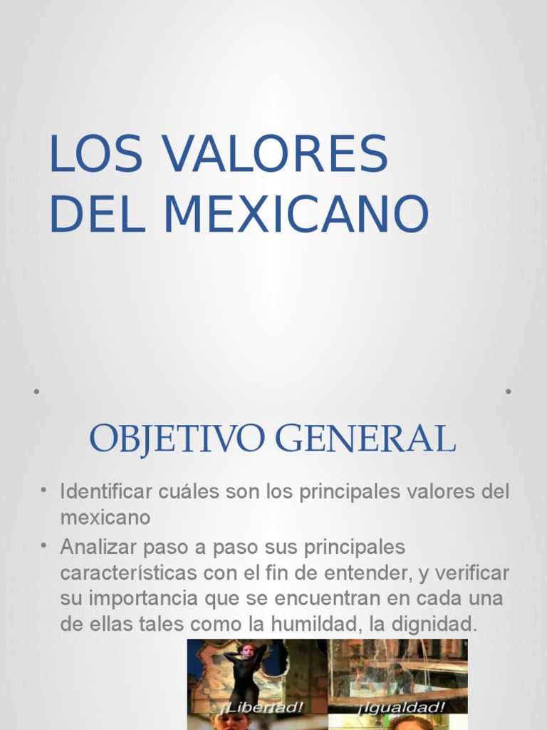 1.3 Los Valores Del Mexicano | Dignidad | Lealtad