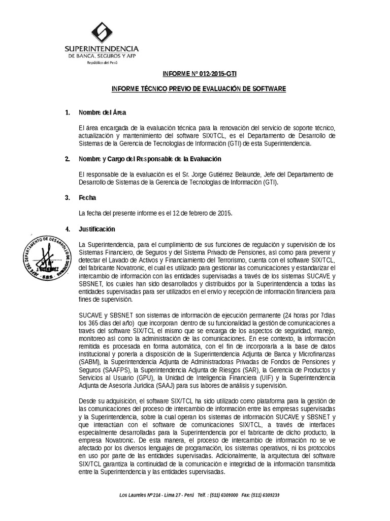 Modelo de Informe Técnico | PDF | Soporte técnico | Seguro