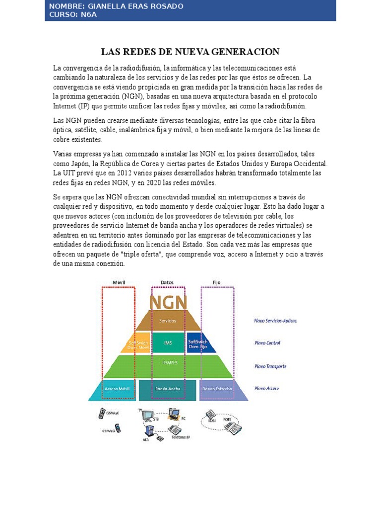Redes de Nueva Generacion | PDF | Banda ancha | Internet