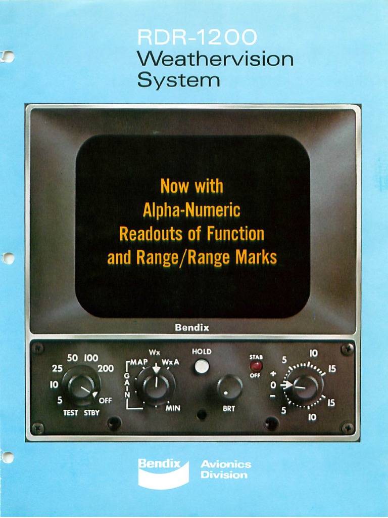 Bendix RDR-1200 Weather Radar Brochure | PDF
