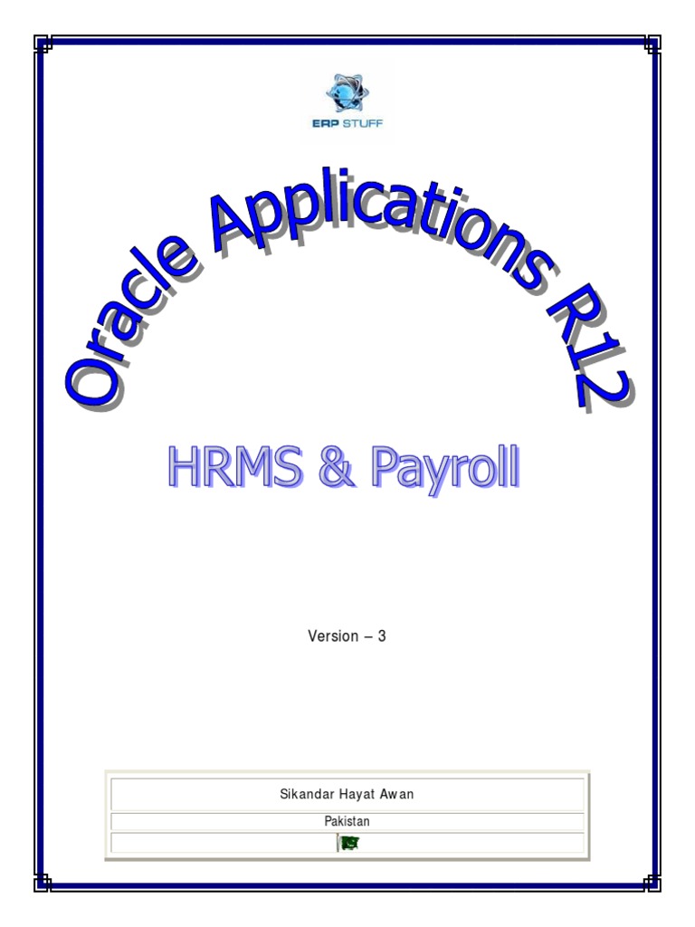Oracle Applications R12 - HRMS and Payroll - V3 | PDF | Human Resource ...