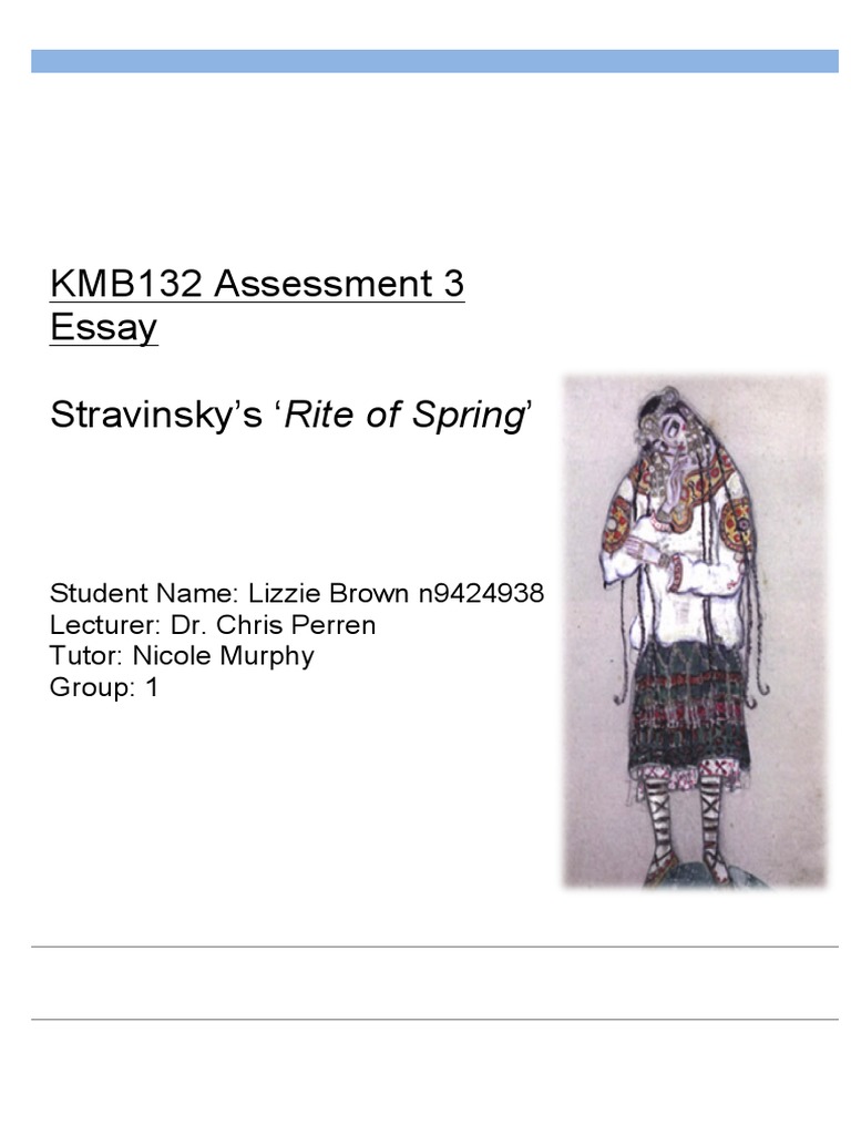 Igor Stravinsky Analysis Essay | PDF | Performing Arts | Entertainment ...