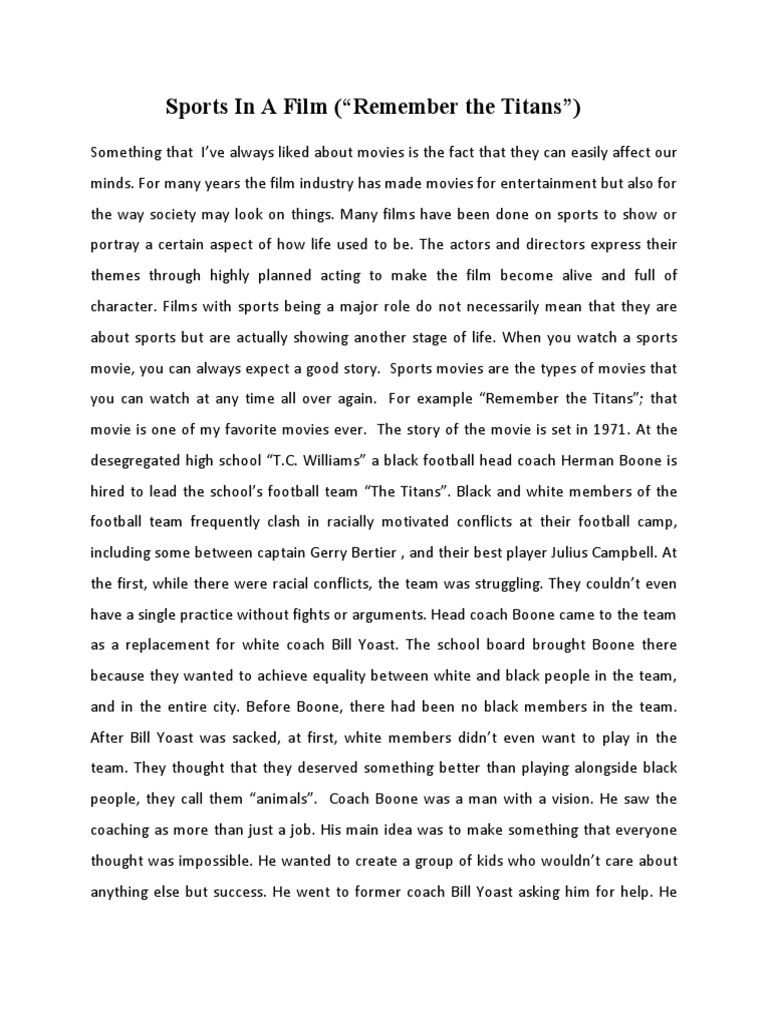 Sports Portrayals in Films | PDF | Alexandria | Sports