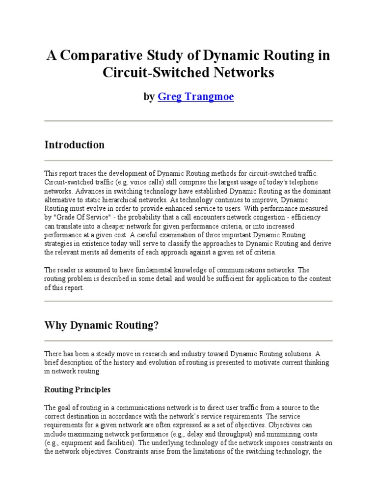 Circuit Switching Networks | PDF | Routing | Computer Network