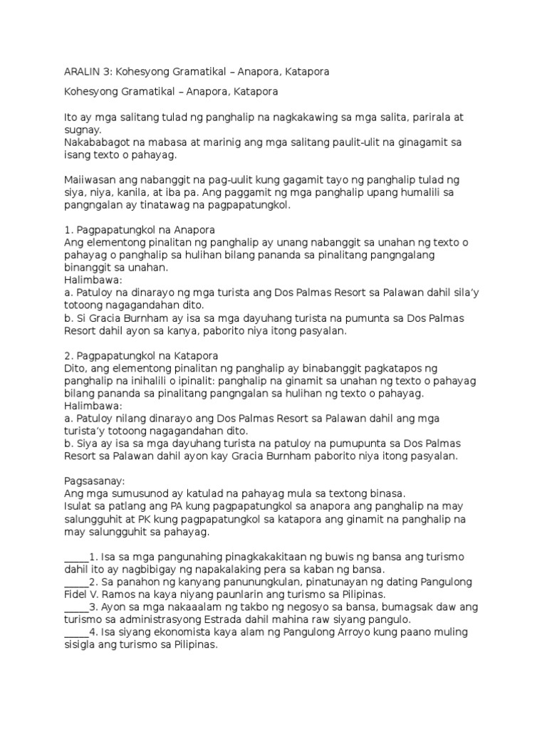 Anapora at Katapora | PDF