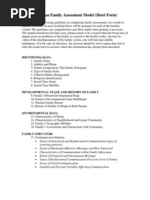 Family Assessment Developmental Stages