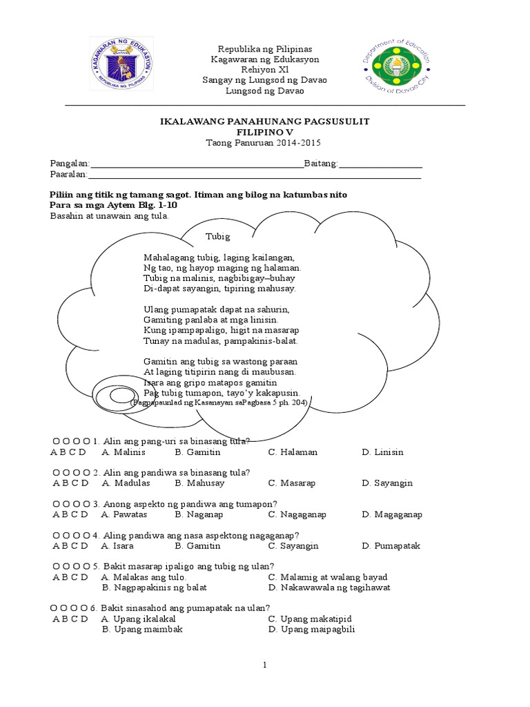 Filipino Grade 5 | PDF