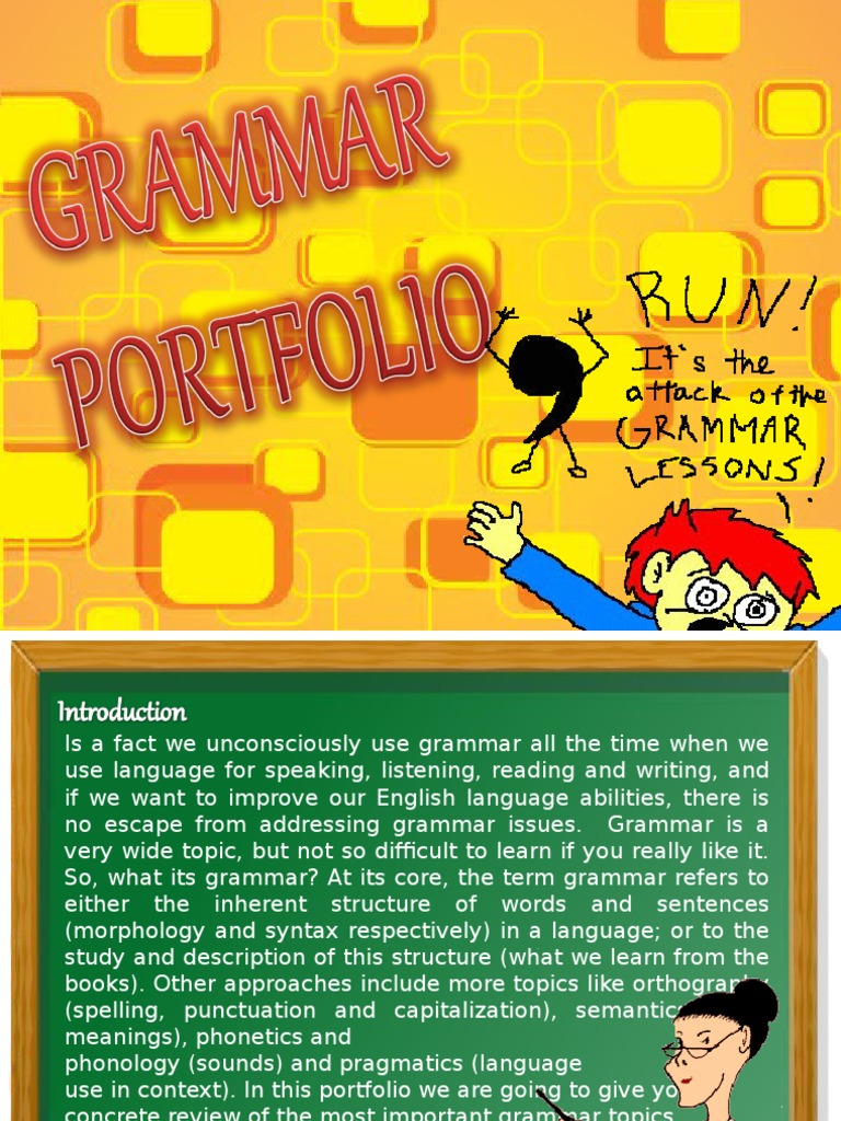 English Grammar Portfolio | Grammatical Tense | Preposition And ...