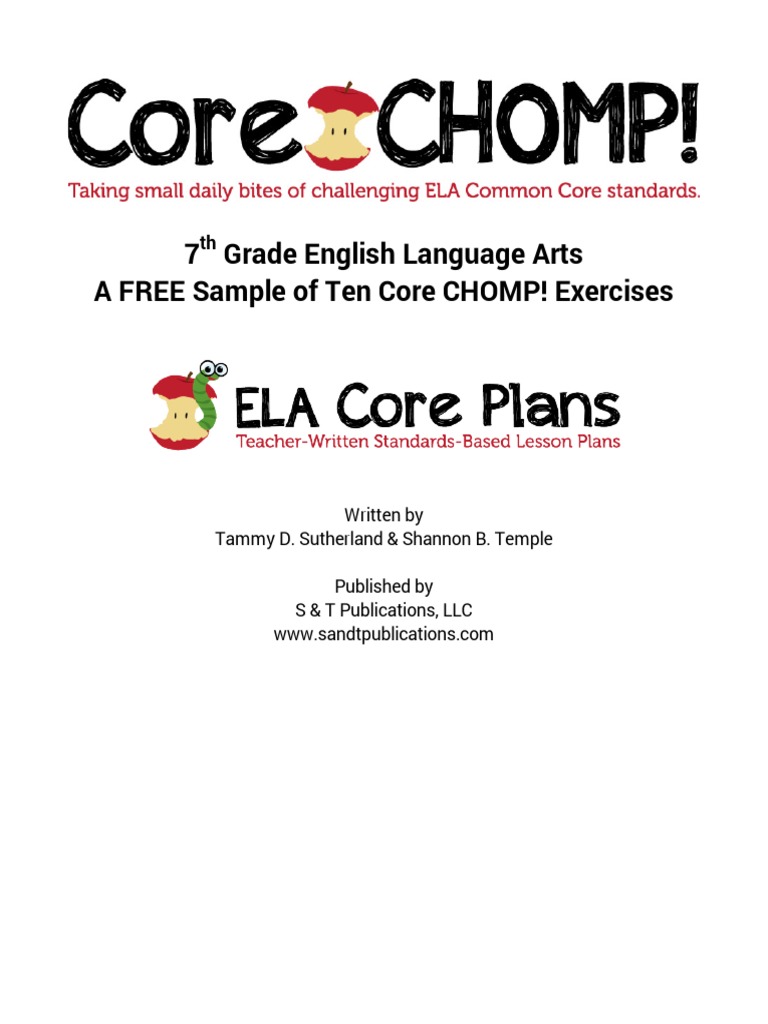 Core CHOMP 7th Grade Sample Pack2 PDF | PDF | Capital Punishment In The ...