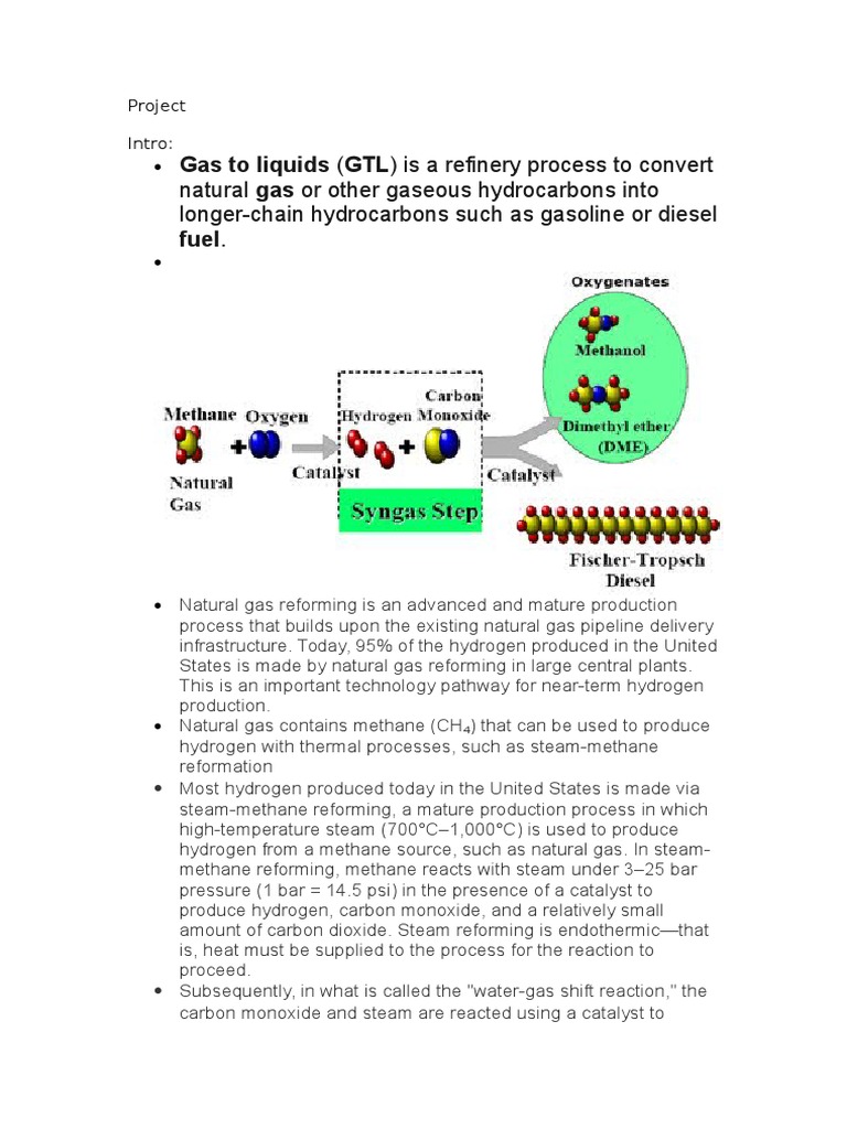 Gas To Liquids (GTL) Is A Refinery Process To Convert | PDF | Gas To ...
