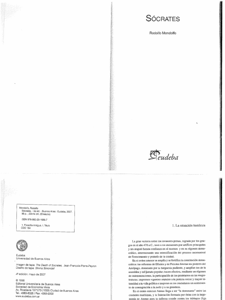 Rodolfo Mondolfo, Sócrates | PDF