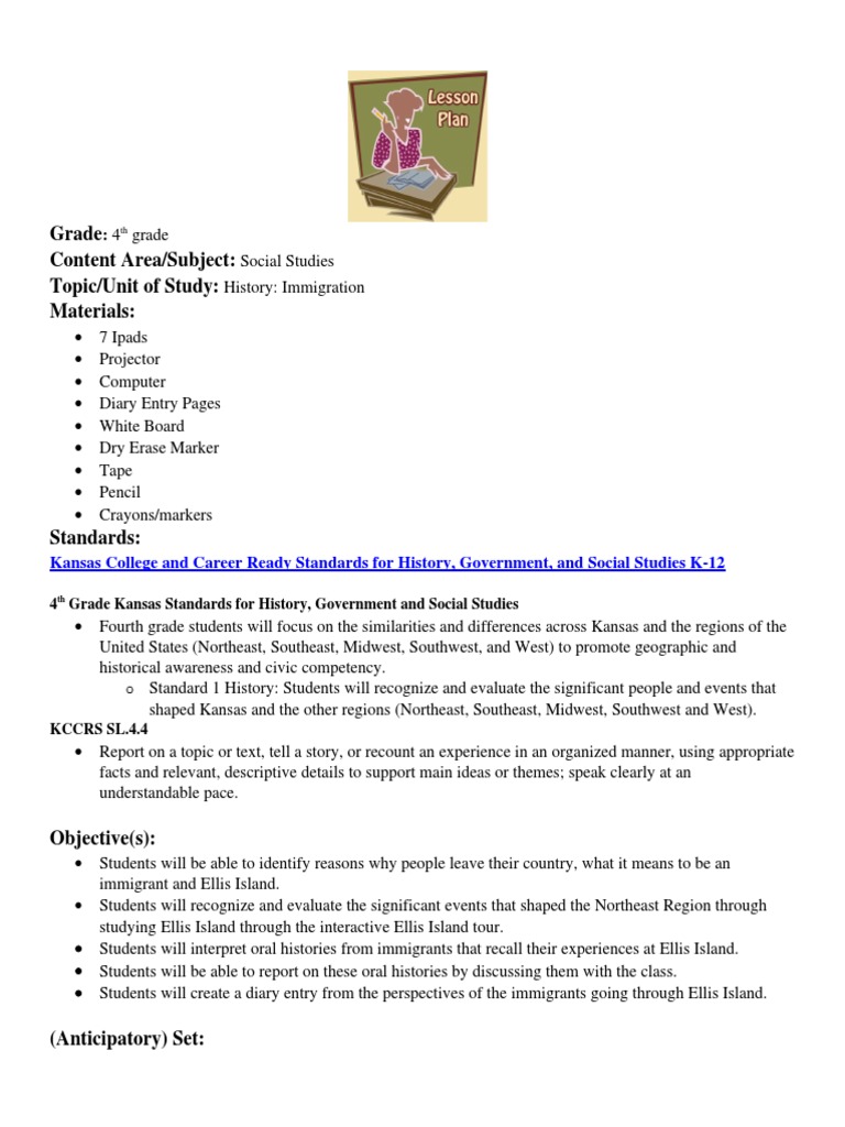 Immigration Lesson Plan | PDF | Differentiated Instruction | Cognitive ...