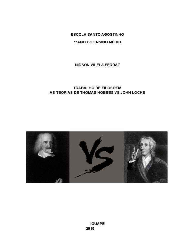 As Teorias de John Locke Vs Thomas Hobbes | PDF | John Locke | Thomas ...